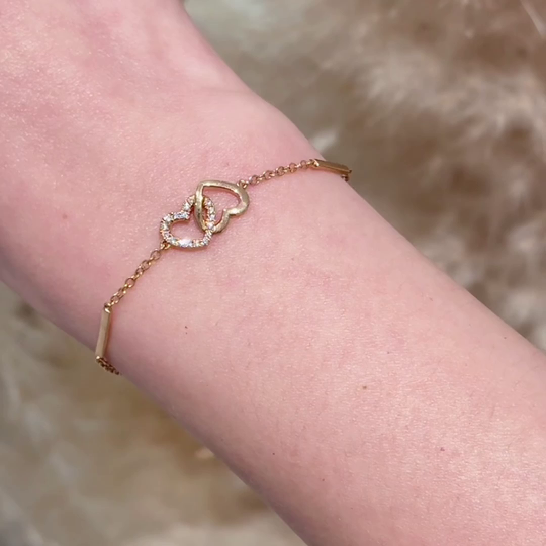 Cupid - The Double Hearts Diamond Bracelet | Lavin New York | Diamond ...
