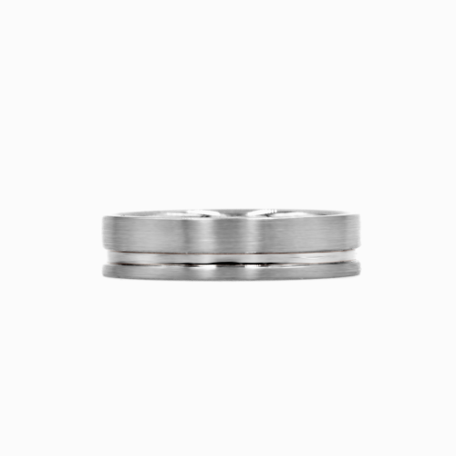 Karl - The Asymmetrical Carved Satin Finished Band | Lavin New York ...